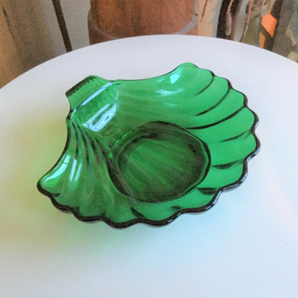 Emerald Green Shell Dish - Etsy