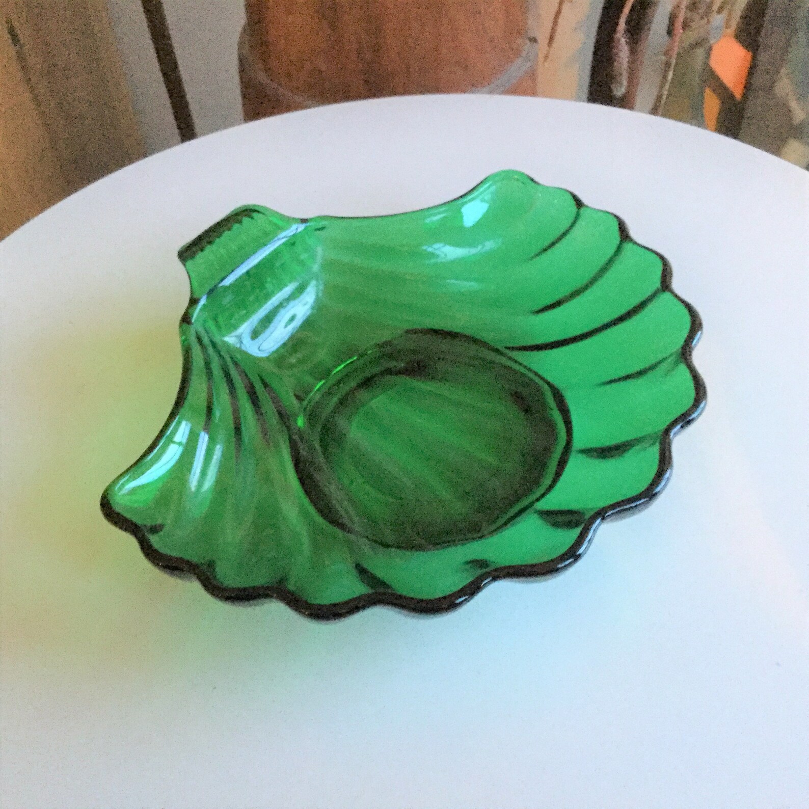 Emerald Green Shell Dish - Etsy