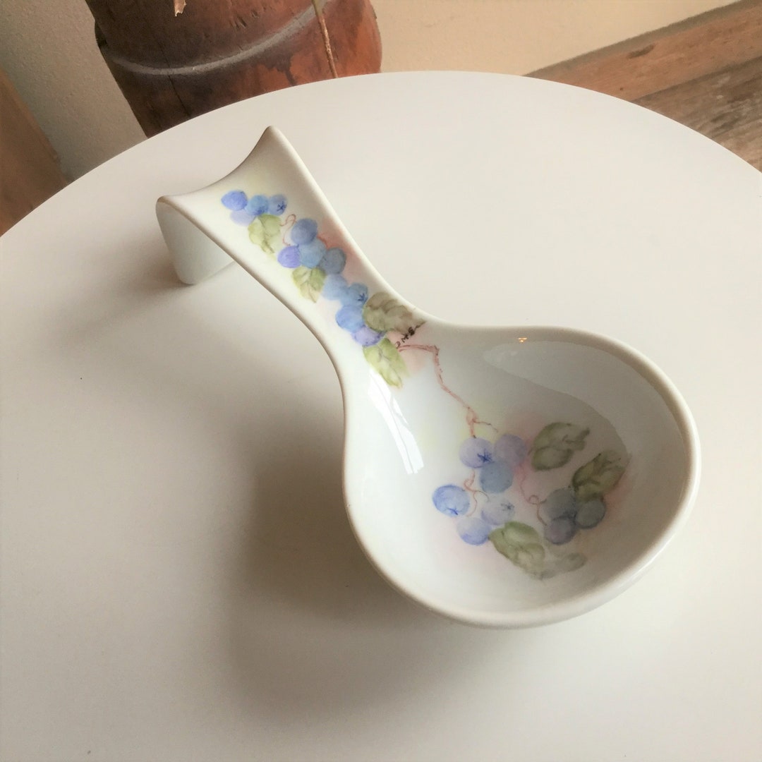 Hand-painted Spoon Rest ~ Signed Darlene Schutz - Etsy