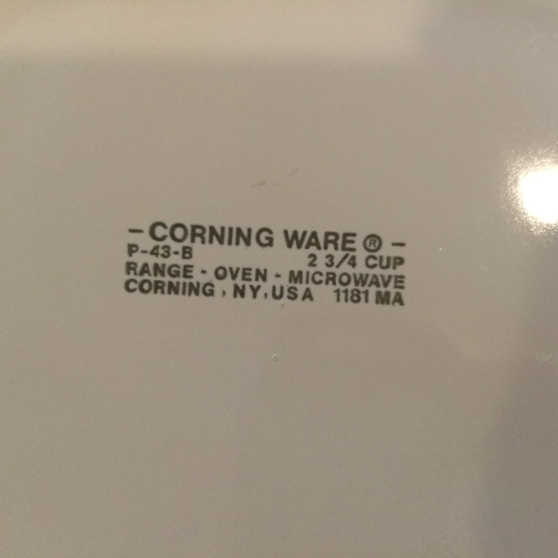 Vintage Cornflower Blue P-43-B Casserole Dish Corning Ware - Etsy