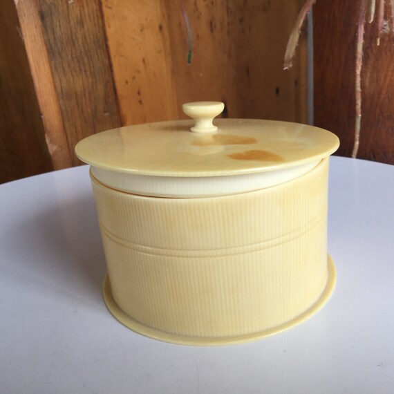 Vintage 1920s French Ivory Py-ra-lin Celluloid Powder… - Gem