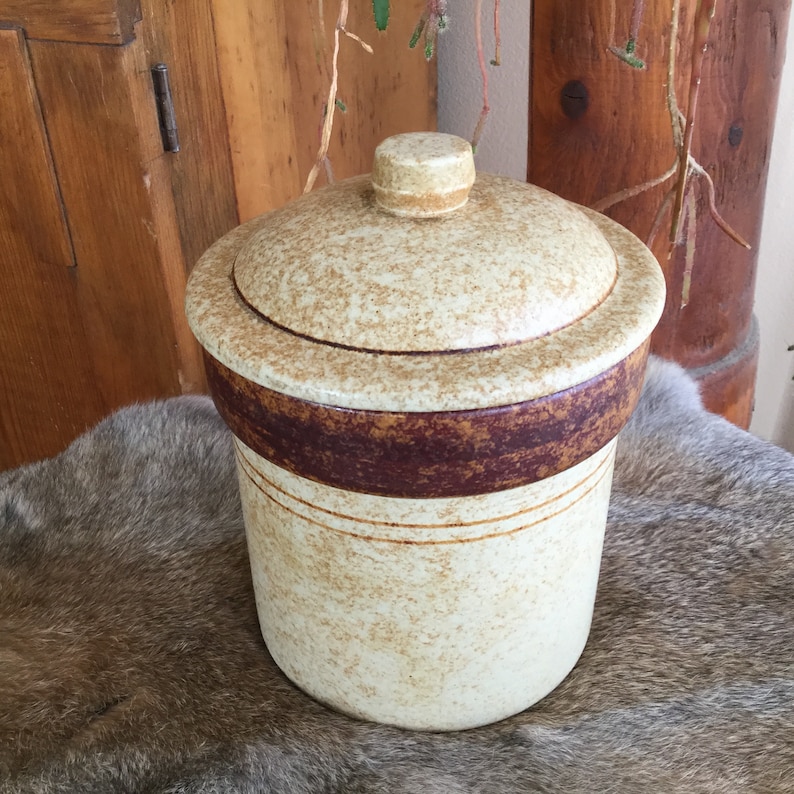 Vintage Treasure Craft / Pottery Craft Canister With Lid ~ Made in USA ...