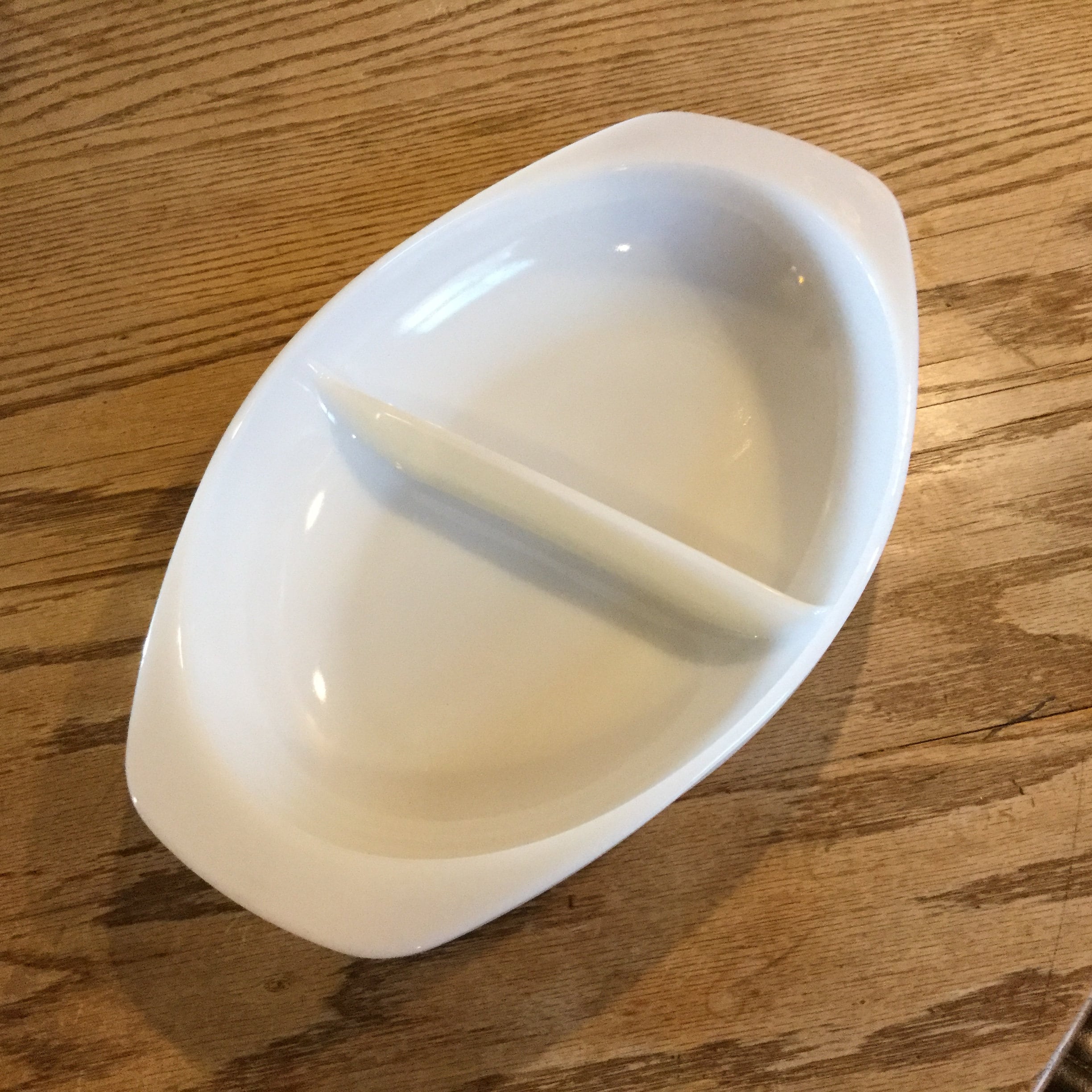 Casserole Dishes Vintage Pyrex White Divided Casserole Dish 1083 1.5 qt ...