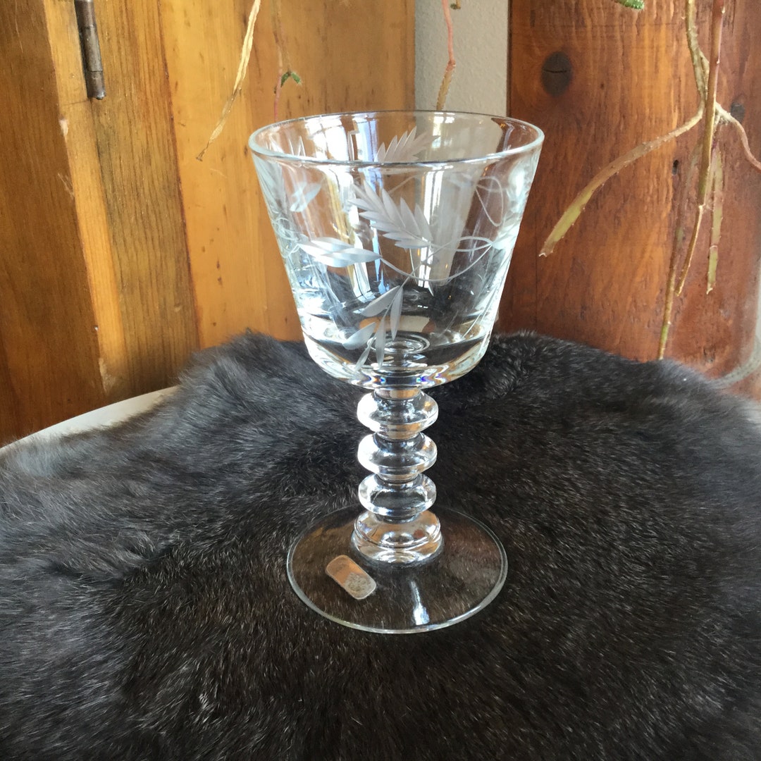 Heavy Etched Crystal Goblet ~ Personalized "oden" - Etsy