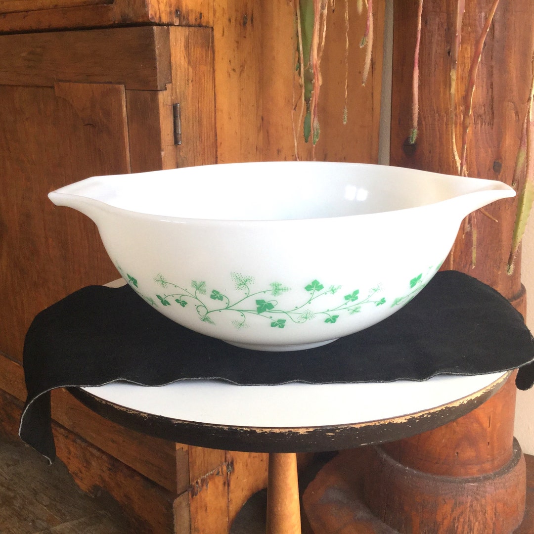 Pyrex Green Ivy Cinderella Large Mixing Bowl ~ 444 - Etsy