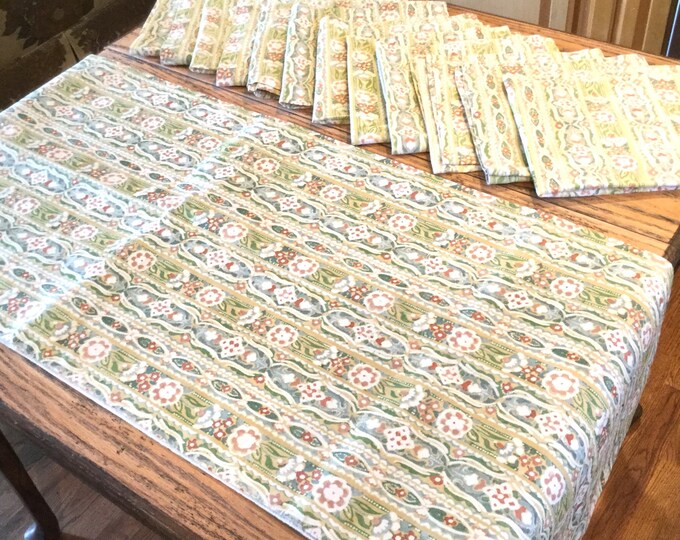 Vintage Pottery Barn Runner + 12 Napkins - Etsy