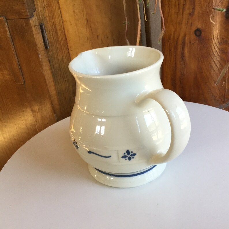 Longaberger Pottery Woven Traditions Classic Blue Pitcher | Etsy