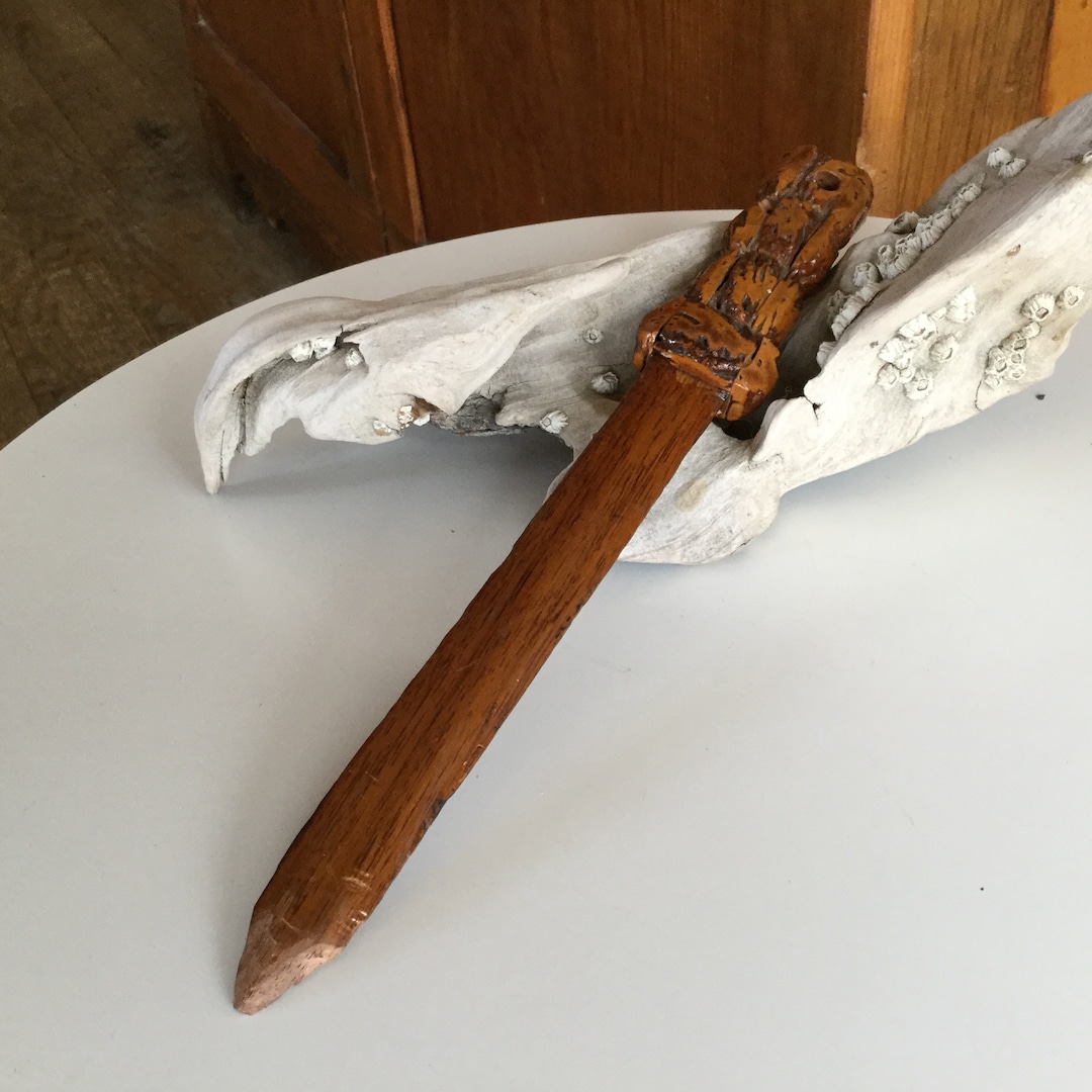 Carved Wooden Dagger - Etsy