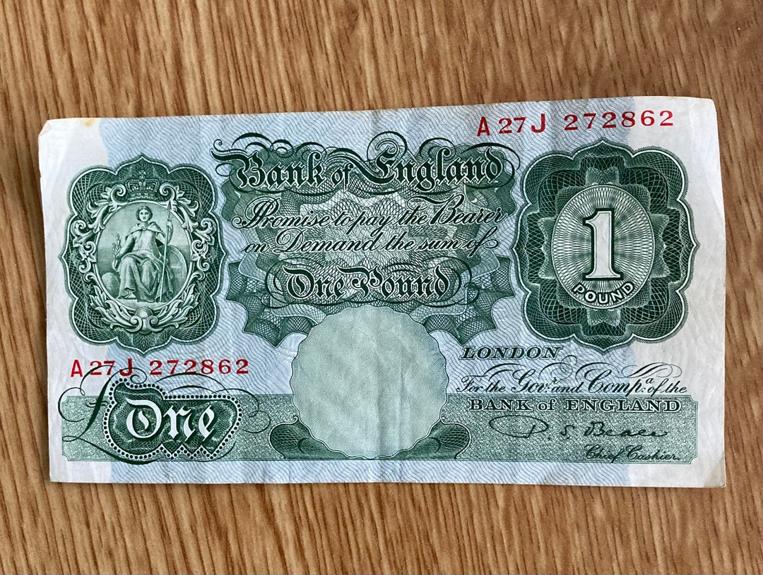 English One Pound Banknote Issue 1949-55 - Etsy