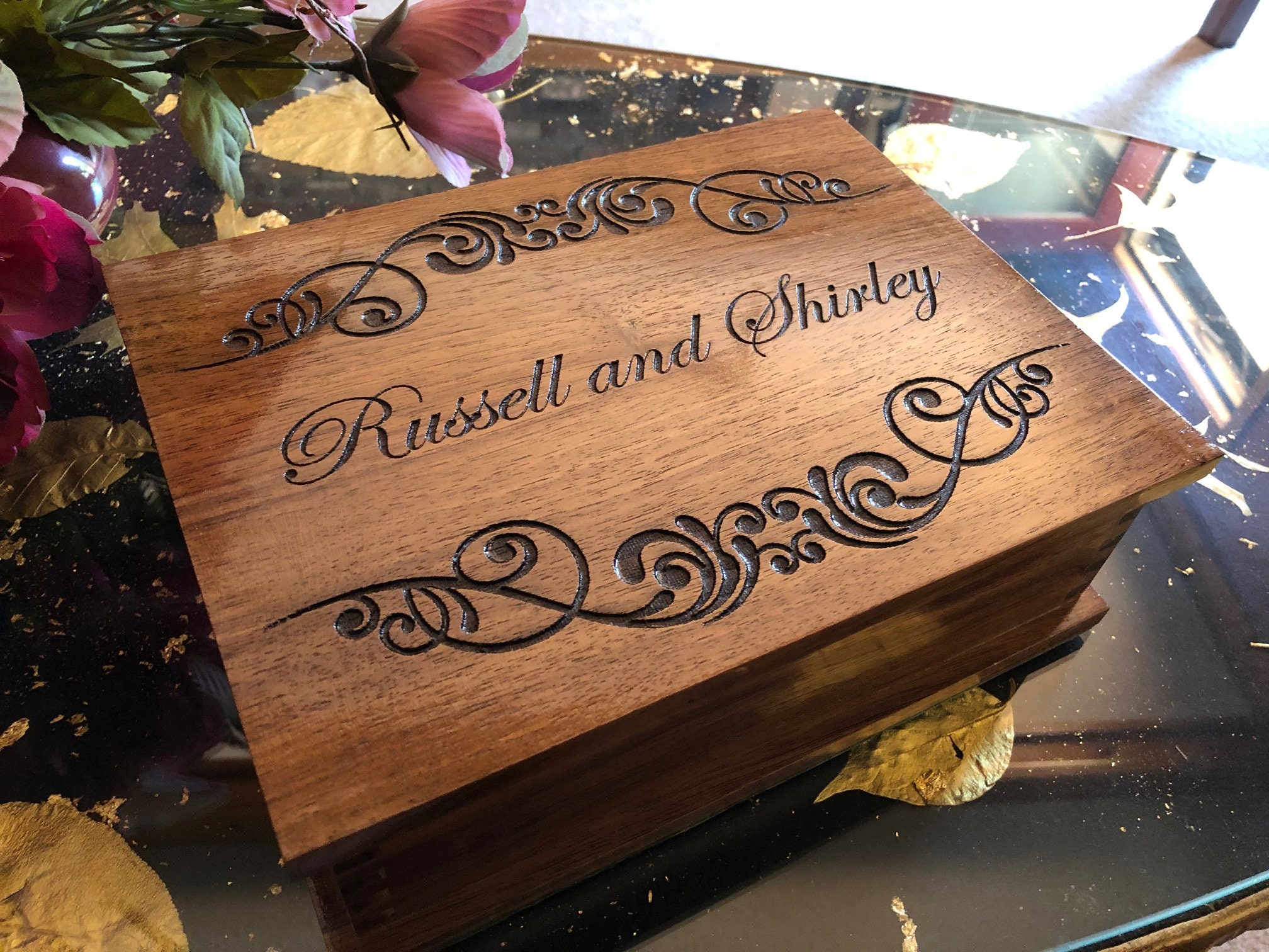 Hand Made With Real Walnut Wood Laser Engraved Personalized | Etsy