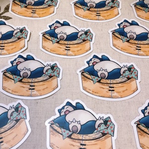 Snooze Zzz Dim Sum Sticker (1) Waterproof Matte Sticker - Sleepy ...