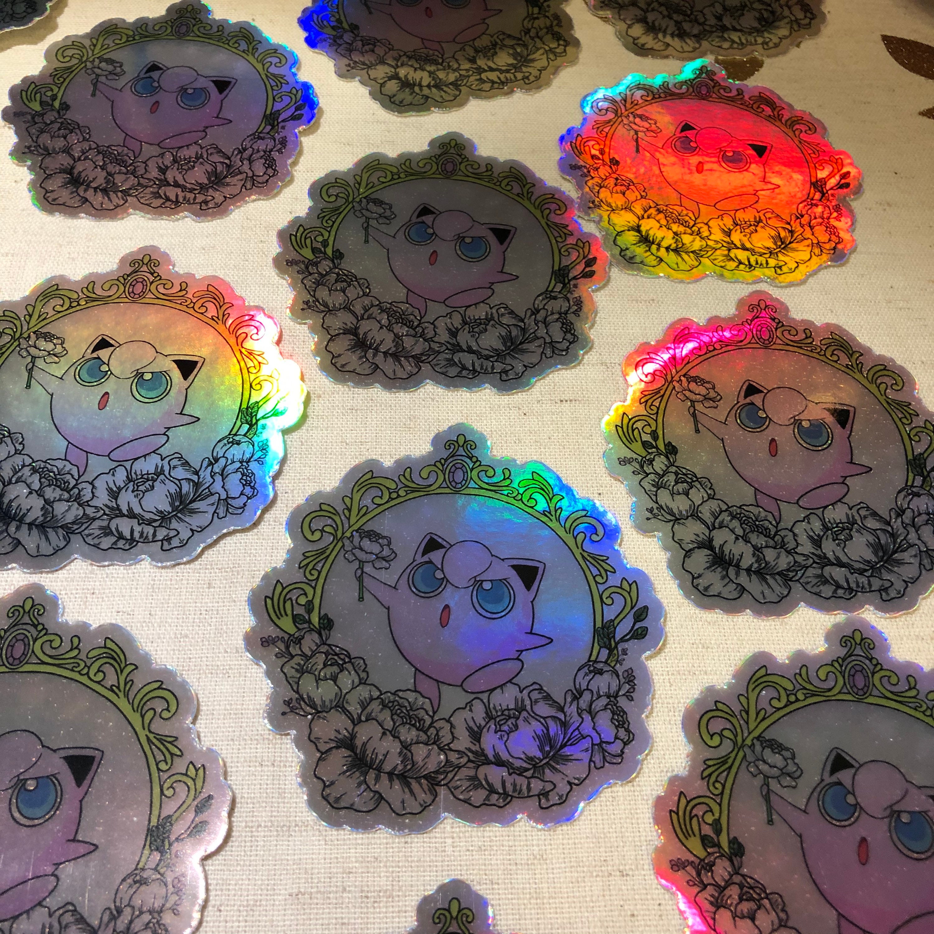 Holographic Fancy Puff Sticker Waterproof 1 High Quality | Etsy