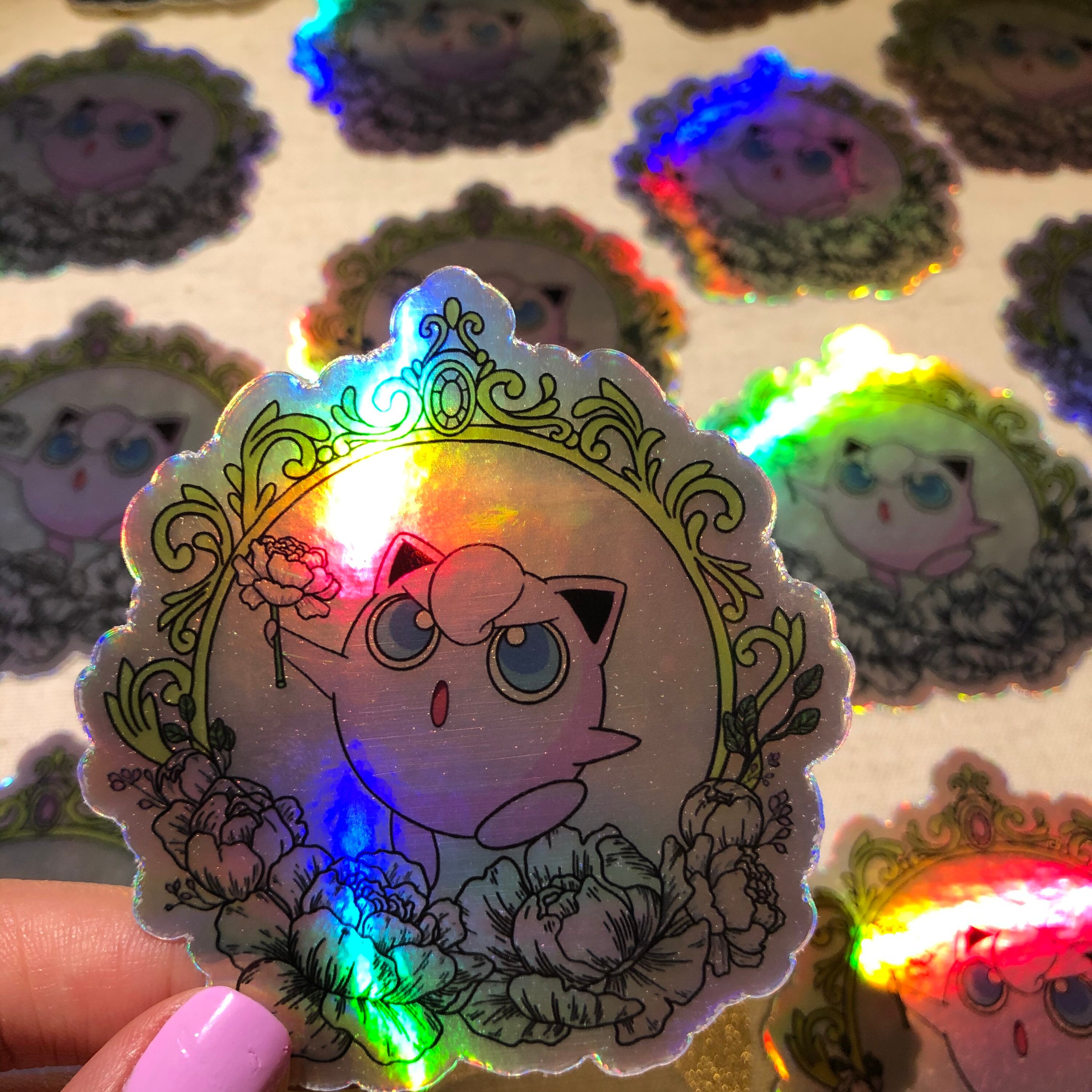 Holographic Fancy Puff Sticker Waterproof 1 High Quality | Etsy