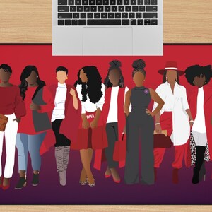 Delta Sigma Theta Desk Pad | Diva Sisterhood Desk Mat | Office Decor | D9 Decor |DST Mouse Pad ...