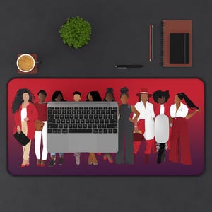 Delta Sigma Theta Desk Pad | Diva Sisterhood Desk Mat | Office Decor | D9 Decor |DST Mouse Pad ...