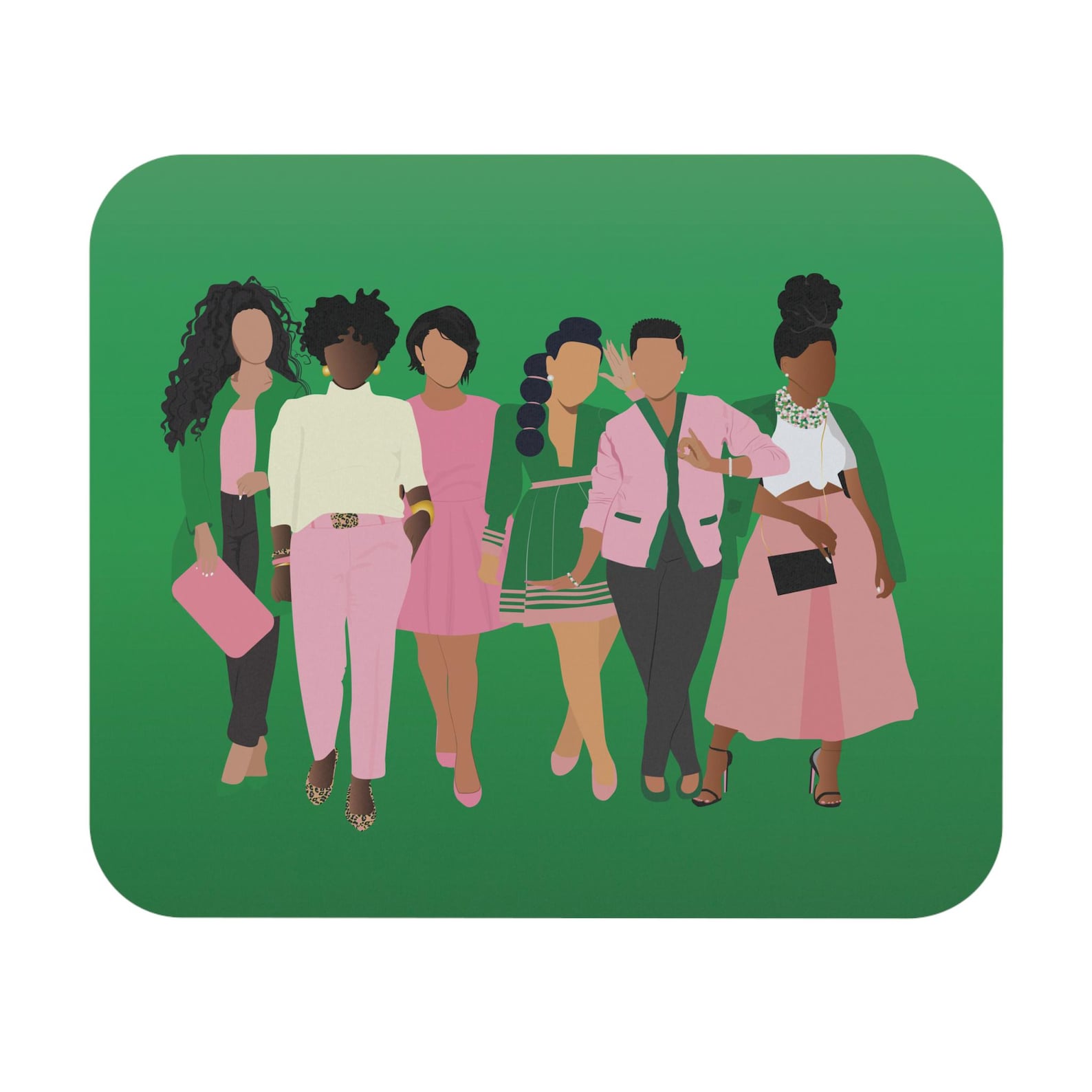 Pretty Woman Mouse Pad | Alpha Kappa Alpha Sorority Mouse Pad | Alpha ...