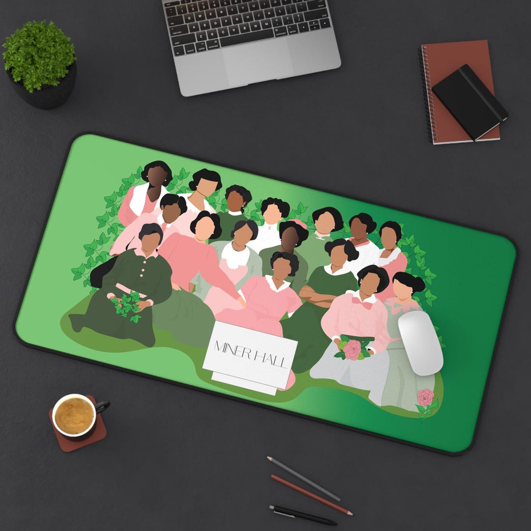 Alpha Kappa Alpha Desk Pad | AKA Miner Hall Desk Mat | Pretty Office ...