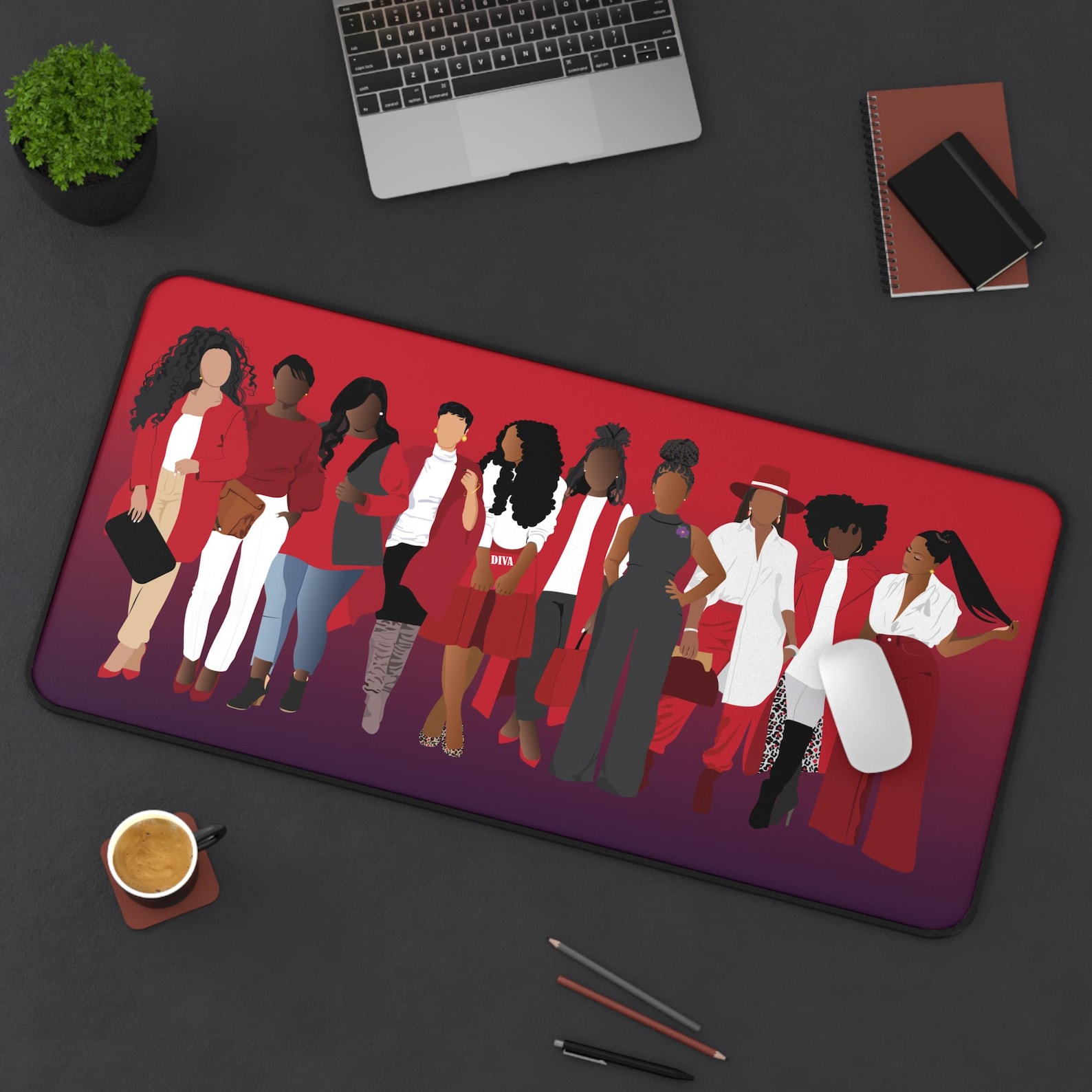Delta Sigma Theta Desk Pad | Diva Sisterhood Desk Mat | Office Decor ...