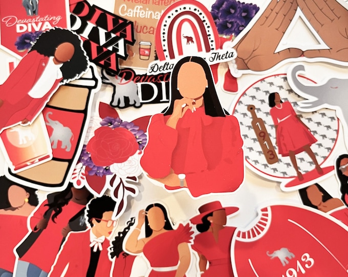 Delta Sigma Theta, DST, Choose Your Stickers, Laptop, Water Bottle ...