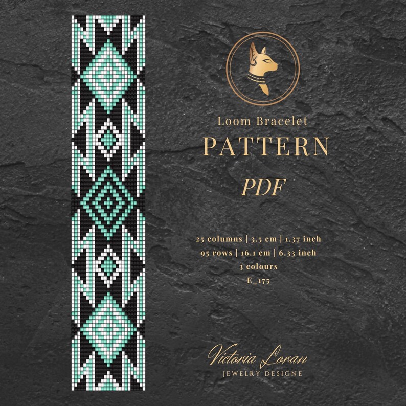 Native American Loom Beading Pattern Pdf, Tribal Bead Loom Bracelet, Miyuki Delica Seed Bead ...