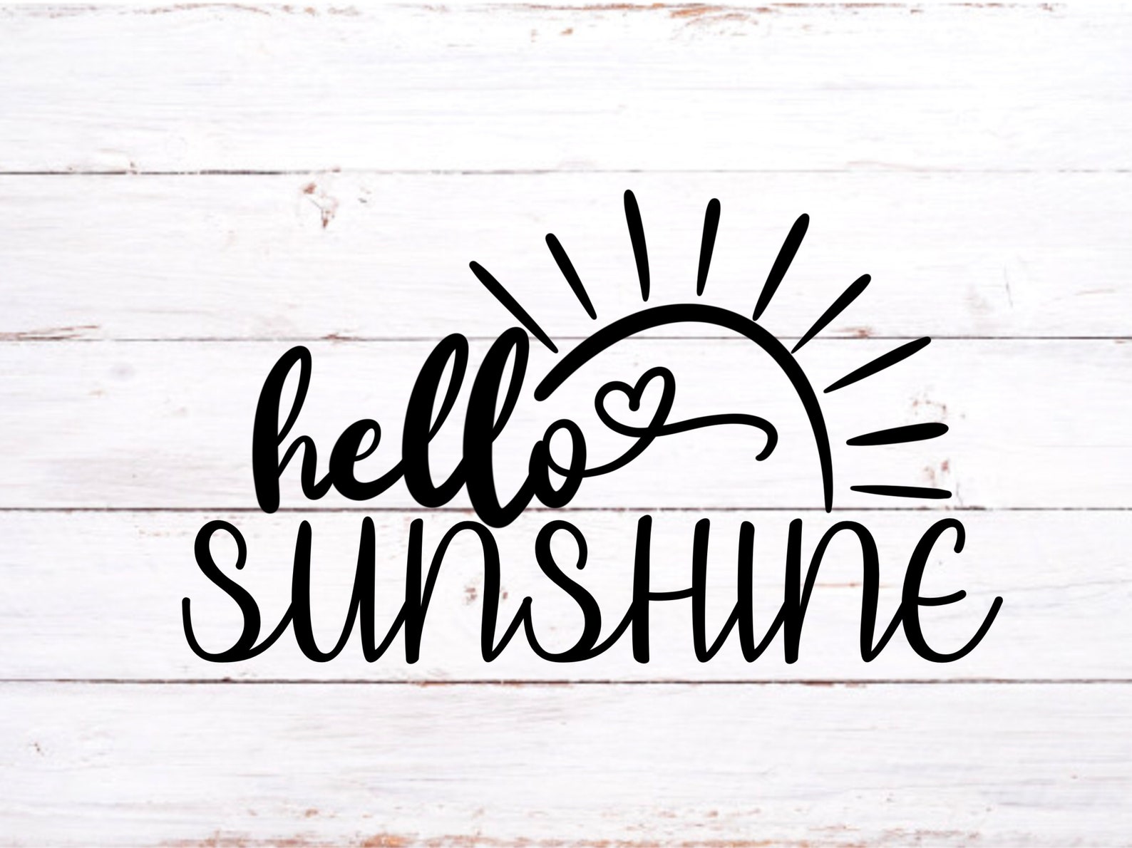 Hello sunshine heart summer sun SVG file for Cricut great for | Etsy