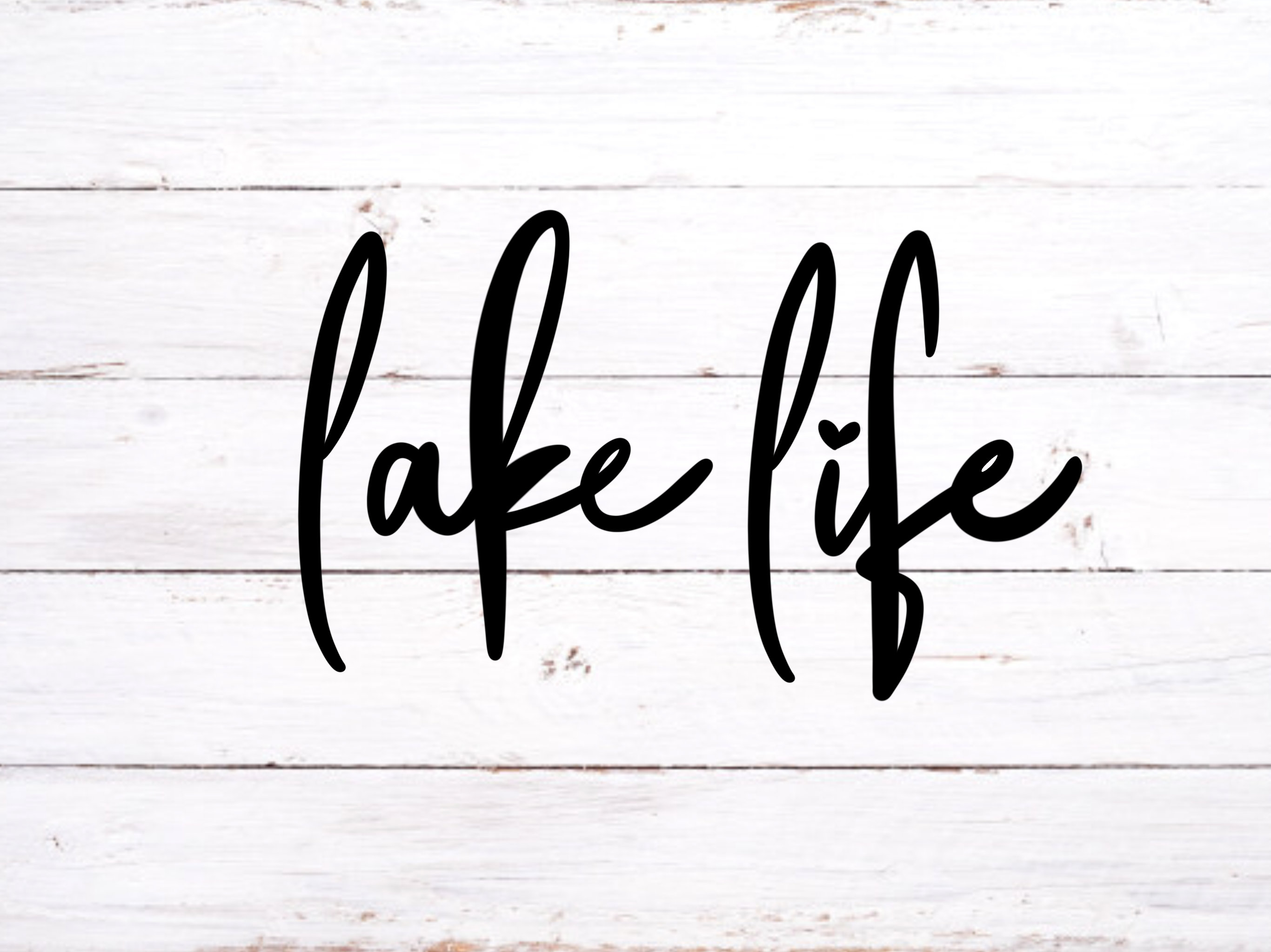 Lake Life Cursive Heart SVG File for Cricut Downloadable File Great for ...