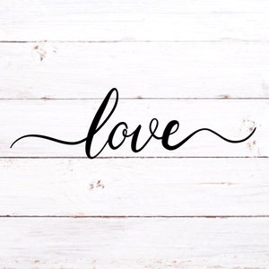 Love Cursive SVG Fro Cricut Downloadable Cute 4 Files for Download ...