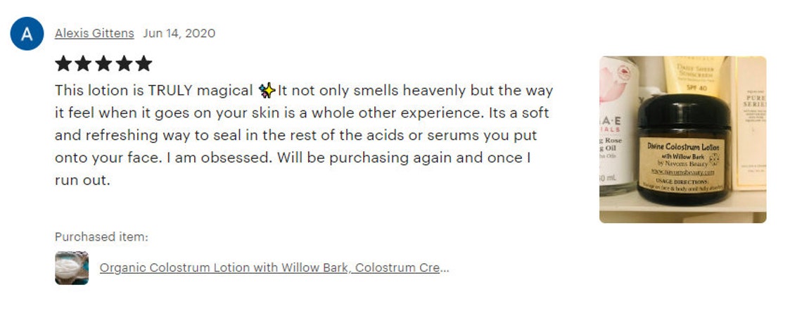 Organic Colostrum Body & Face Cream | Lightweight Moisturizer With ...