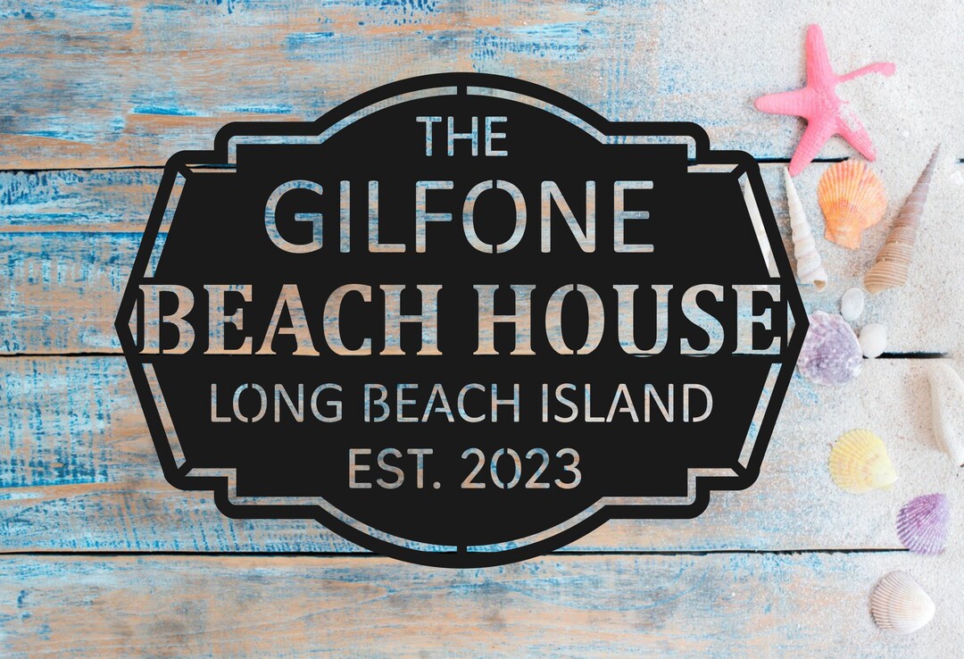 Beach House | Shore House | Personalized Metal Sign/monogram - Etsy