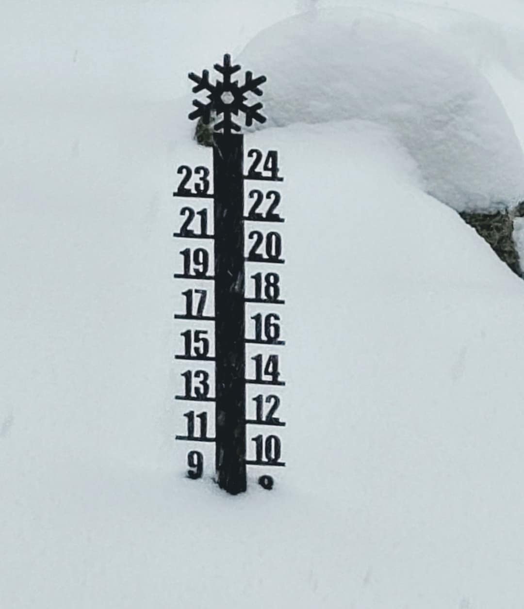 Snowflake Metal Snow Ruler/snow Gauge | Snow Tracker | Snow Stick - Etsy