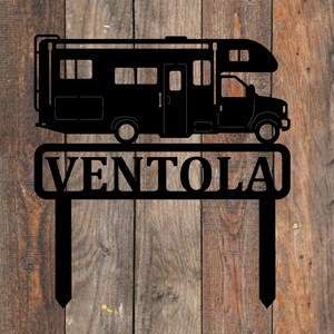 Rv/class C/camper Name Plaque Metal Monogram, Personalize Sign With or ...
