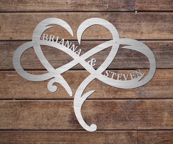 Infinity Heart with Personalization | Etsy