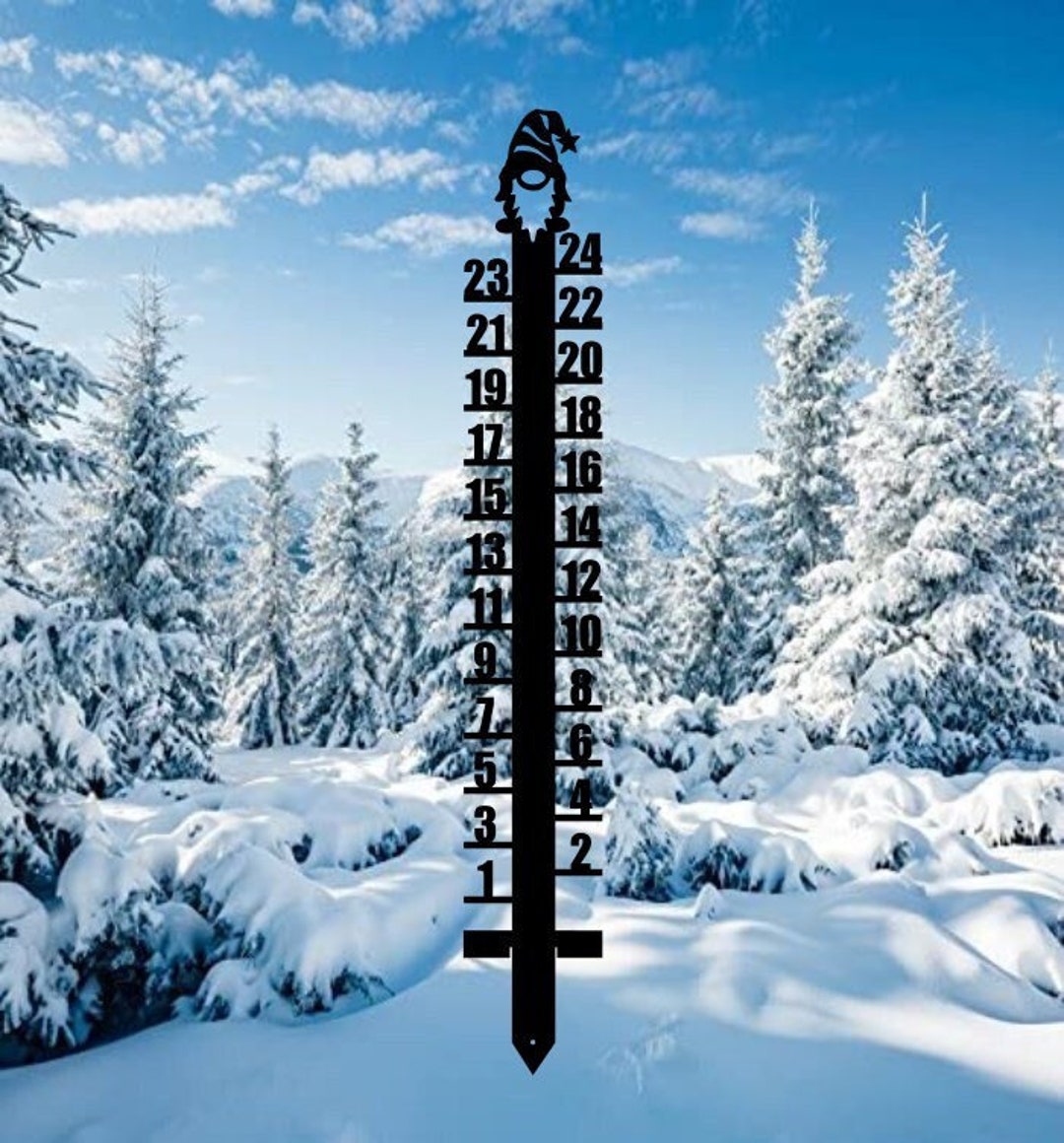 Gnome Metal Snow Ruler/snow Gauge | Snow Tracker | Snow Stick - Etsy