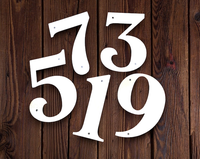 Metal Numbers | House Address | Mailbox Sign | Traditional Font - Etsy