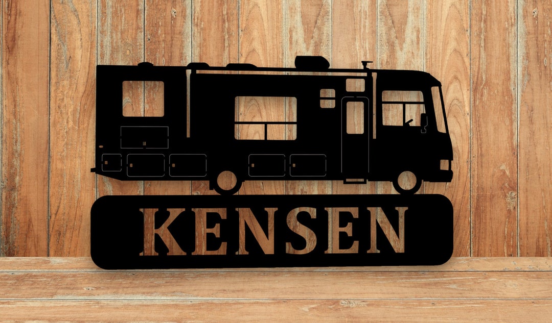 RV | Class A Motorhome | Camper Name Plaque | Metal Personalized Sign ...