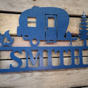 Camper Name Plaque Metal Personalized Camping/rv Sign Monogram - Etsy