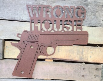 Wrong House Sign - Etsy