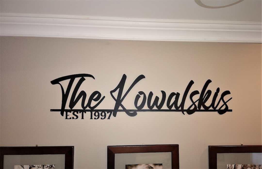 Metal Name Sign | Personalized Est Sign | Custom Metal Words | Family ...
