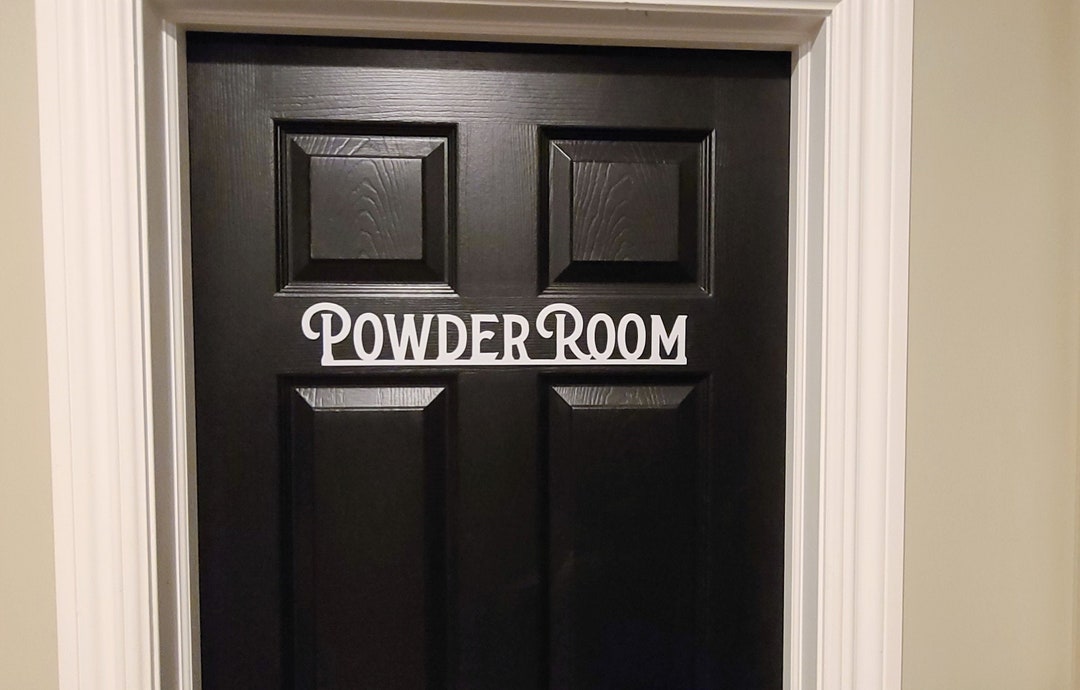 Powder Room Metal Sign | Door Sign - Etsy