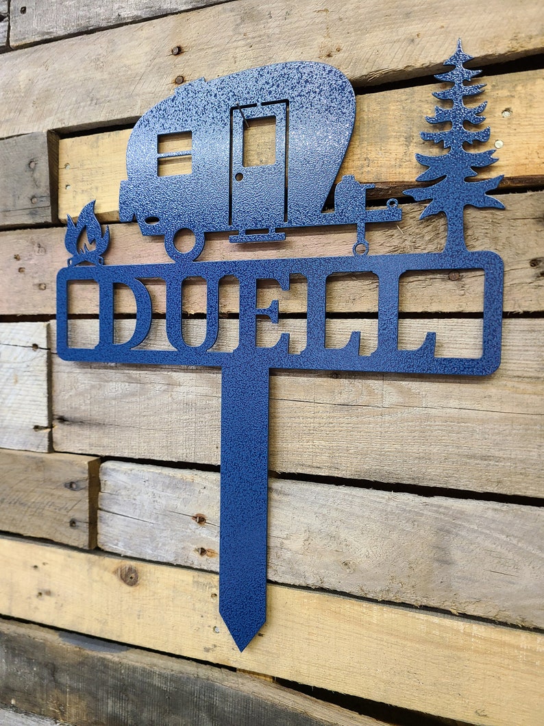 Camper Name Plaque Metal Personalized Camping/rv Sign | Etsy
