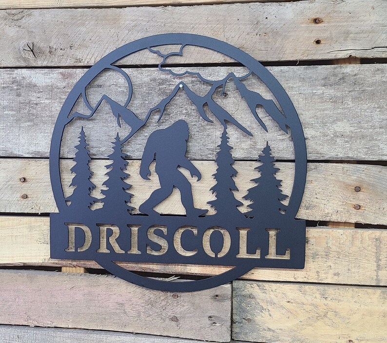 Sasquatch/bigfoot Custom Monogram | Family Name or Welcome Sign - Etsy
