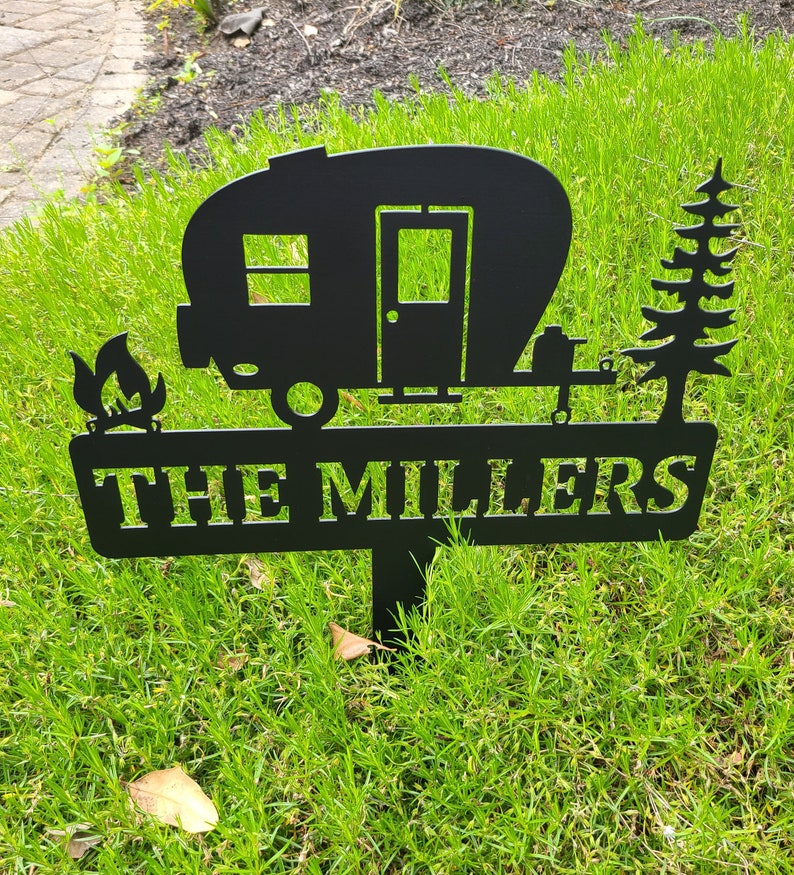 Camper Name Plaque Metal Personalized Camping/rv Sign - Etsy