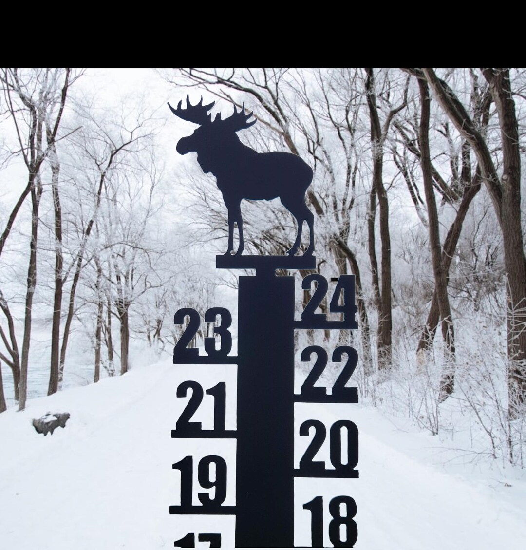 Moose Metal Snow Ruler/snow Gauge | Snow Tracker | Snow Stick - Etsy