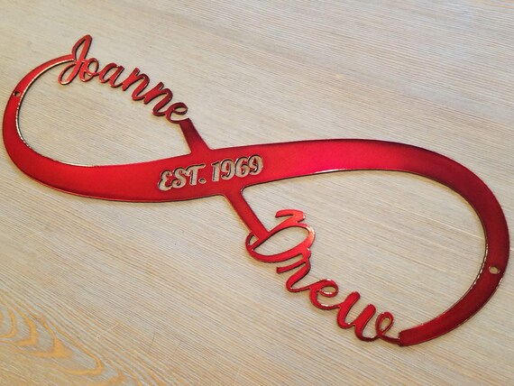 Personalized Infinity Symbol Infinity With Names - Etsy