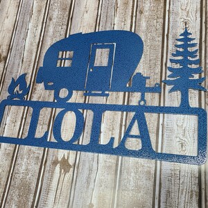 Camper Name Plaque Metal Personalized Camping/rv Sign Monogram - Etsy