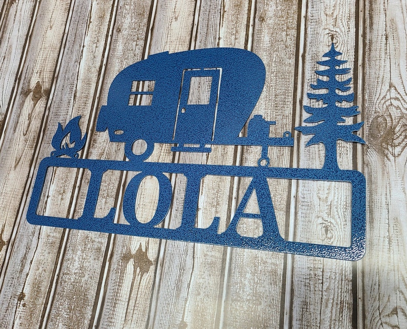 Camper Name Plaque Metal Personalized Camping/rv Sign - Etsy