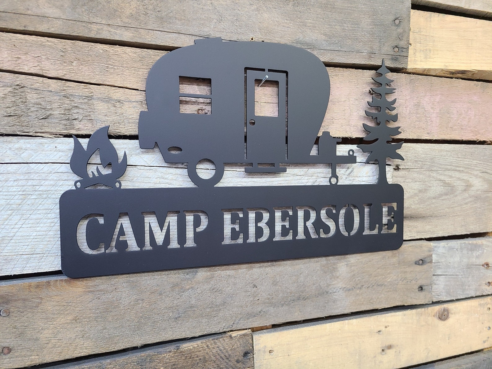 Camper Name Plaque Metal Personalized Camping/rv Sign - Etsy