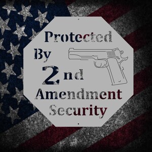 Protected by 2nd Amendment Security Metal Sign - Etsy