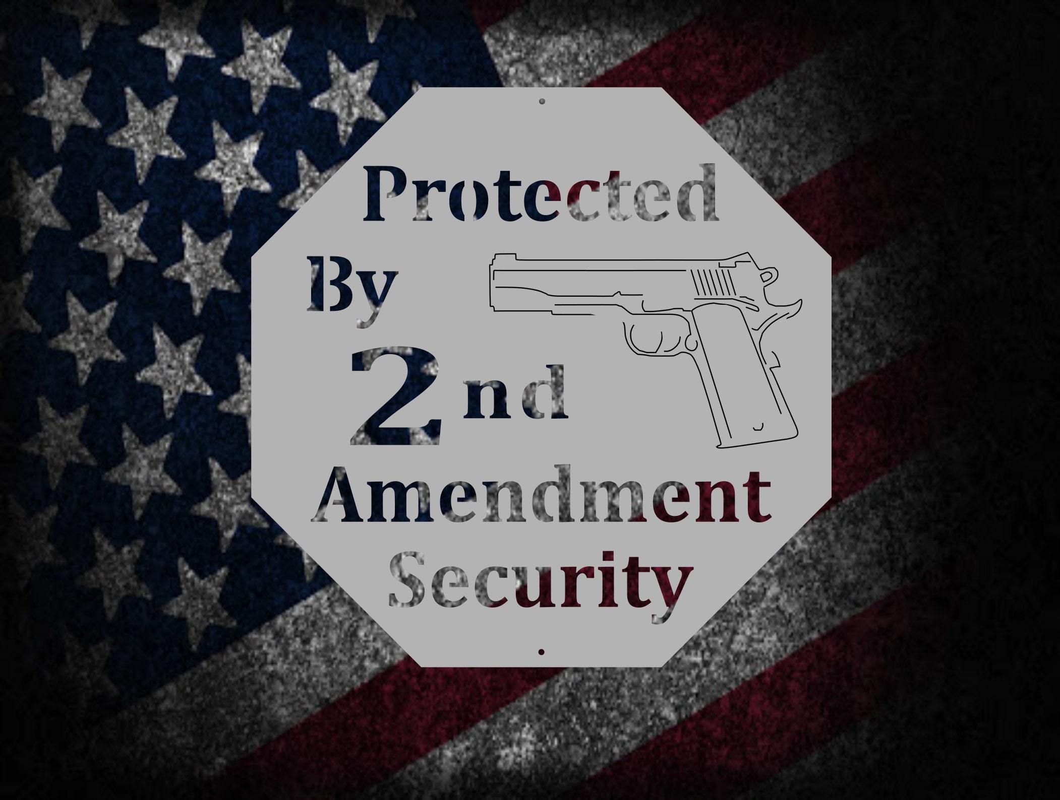 Protected by 2nd Amendment Security Metal Sign | Etsy