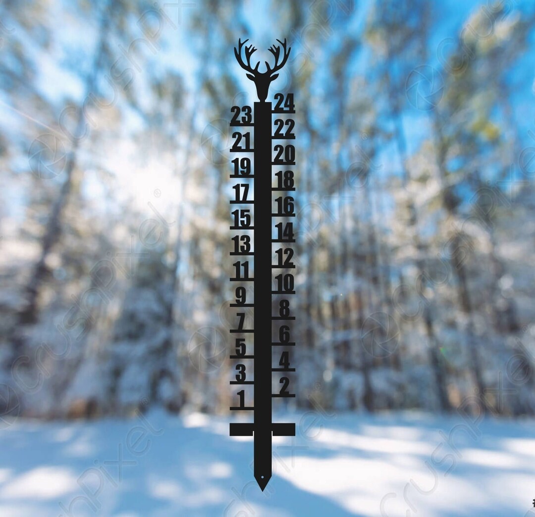 Deer Metal Snow Ruler/snow Gauge | Snow Tracker | Snow Stick - Etsy